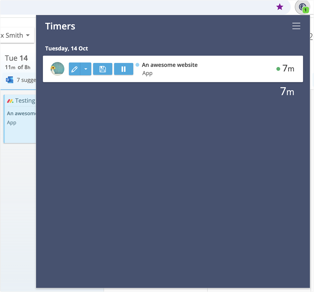 Timeneye Browser Widget & Integrations